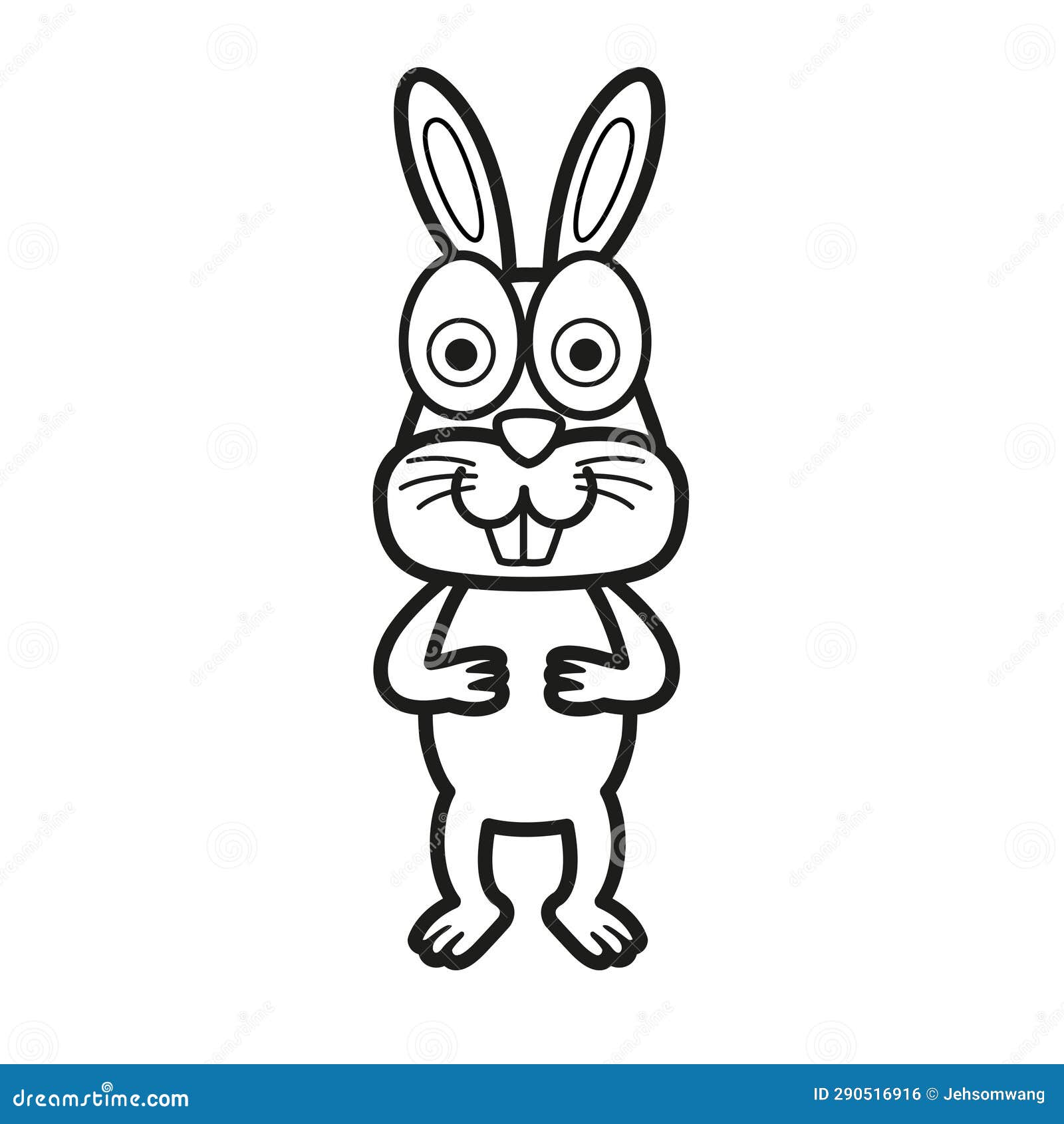 Illustration Black and White Rabbit Stock Vector - Illustration of ...