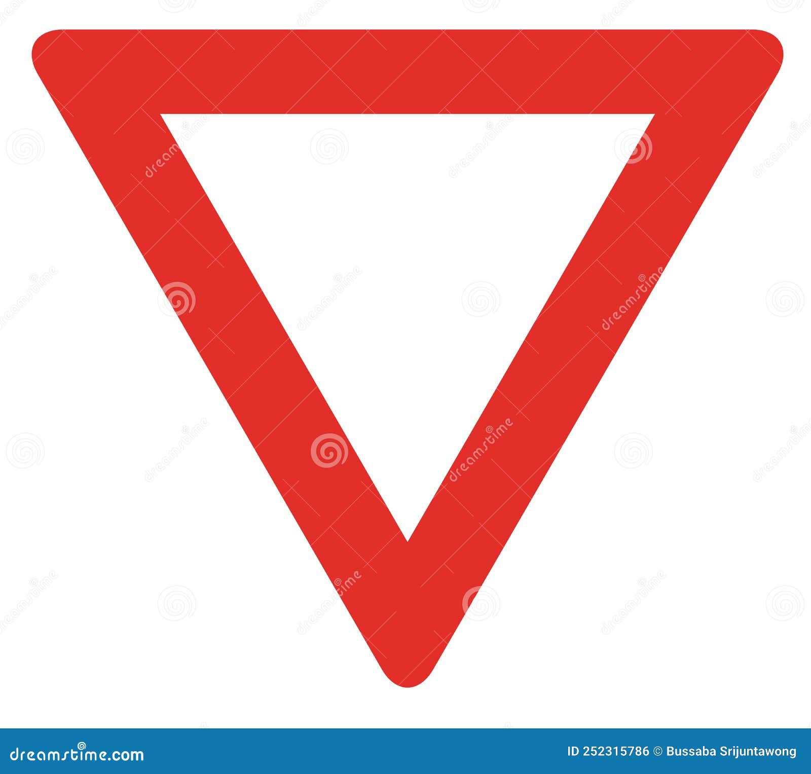 Illustration of Blank Red Triangle Traffic Sign Stock Illustration ...