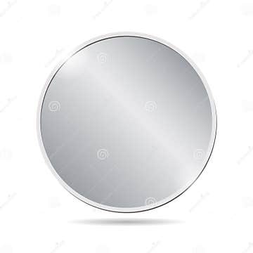 Illustration of a Blank Silver Coin on White Background Stock ...