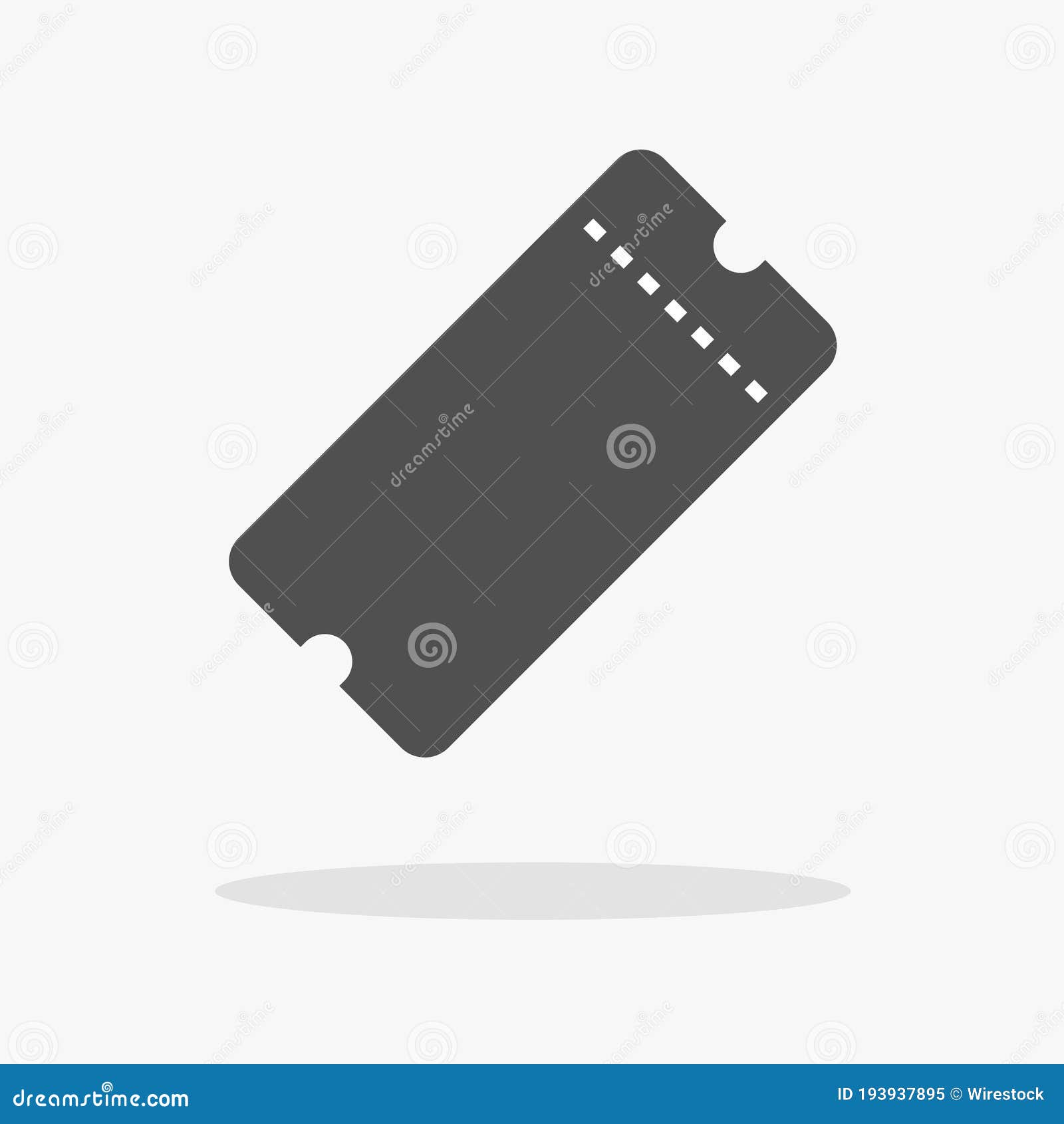 Illustration of a Blank Ticket Isolated on a White Background Stock ...
