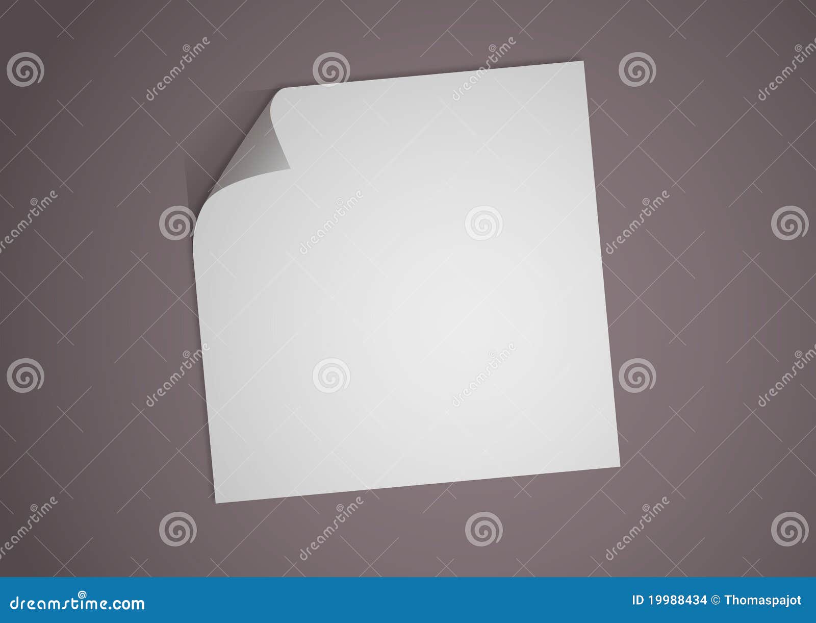 Illustration of a Blank White Paper Stock Vector - Illustration of card ...