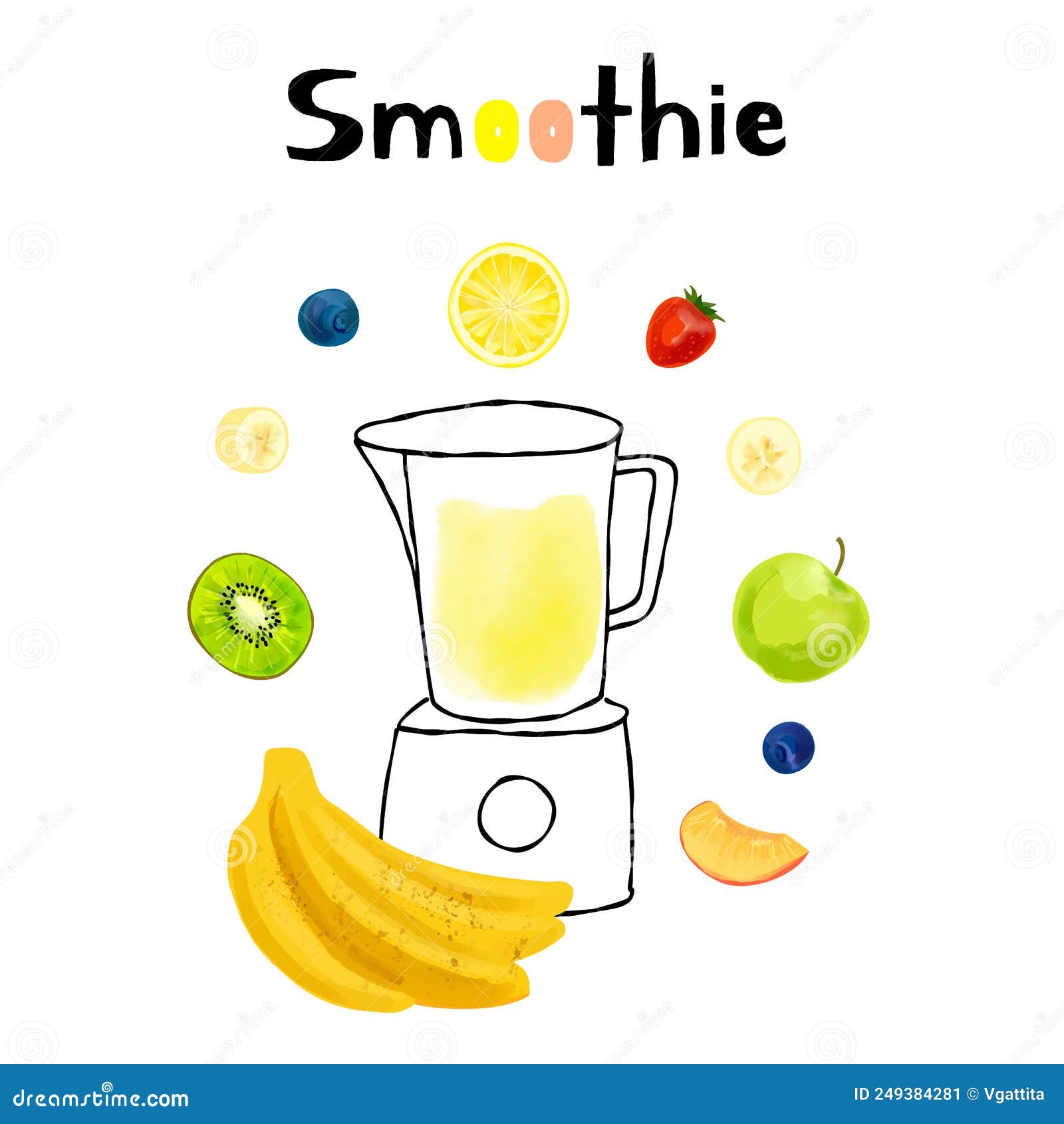 Smoothie Text Logo Cartoon Vector | CartoonDealer.com #103453559