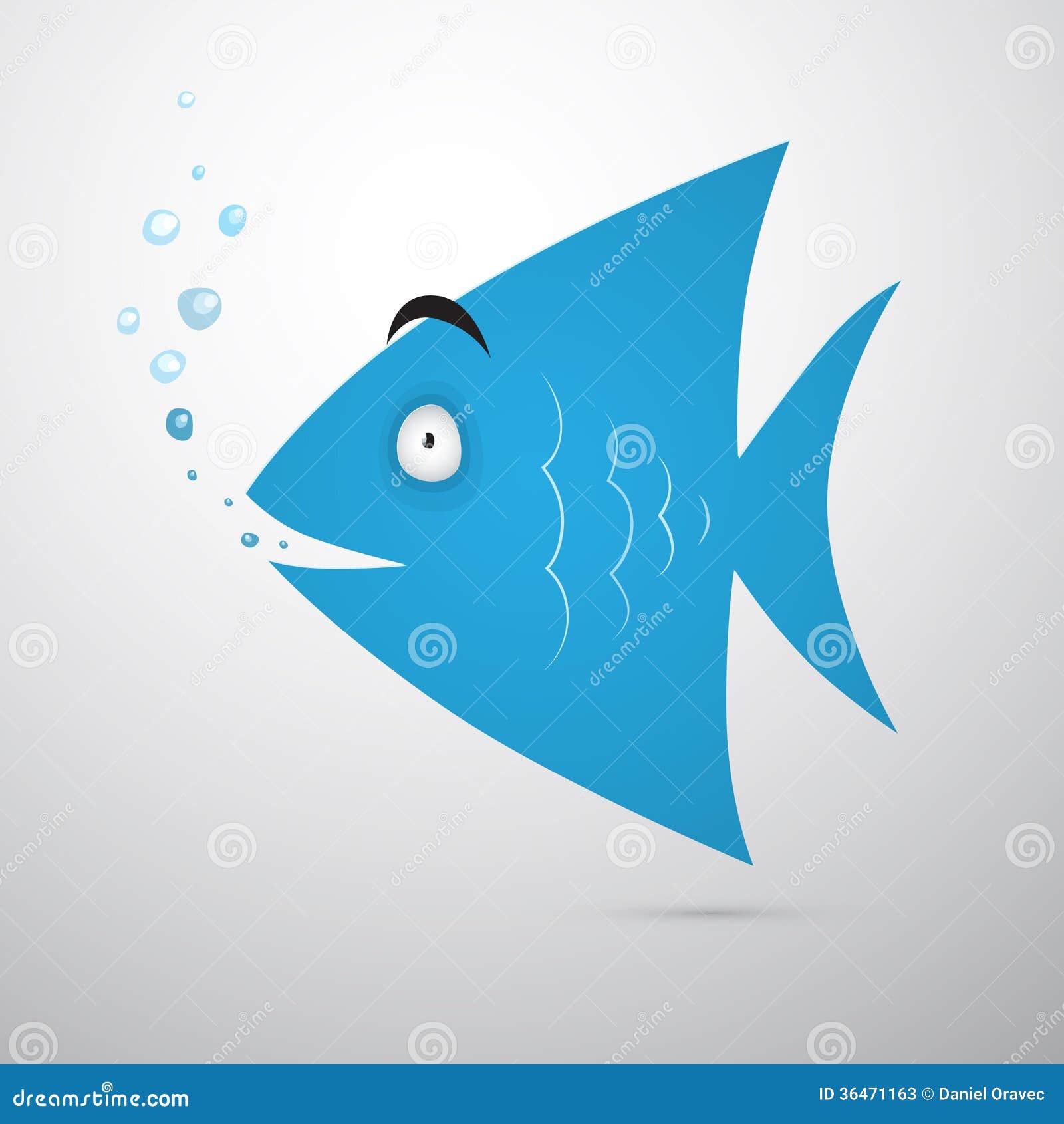 Illustration Bleue De Poissons Illustration de Vecteur - Illustration ...