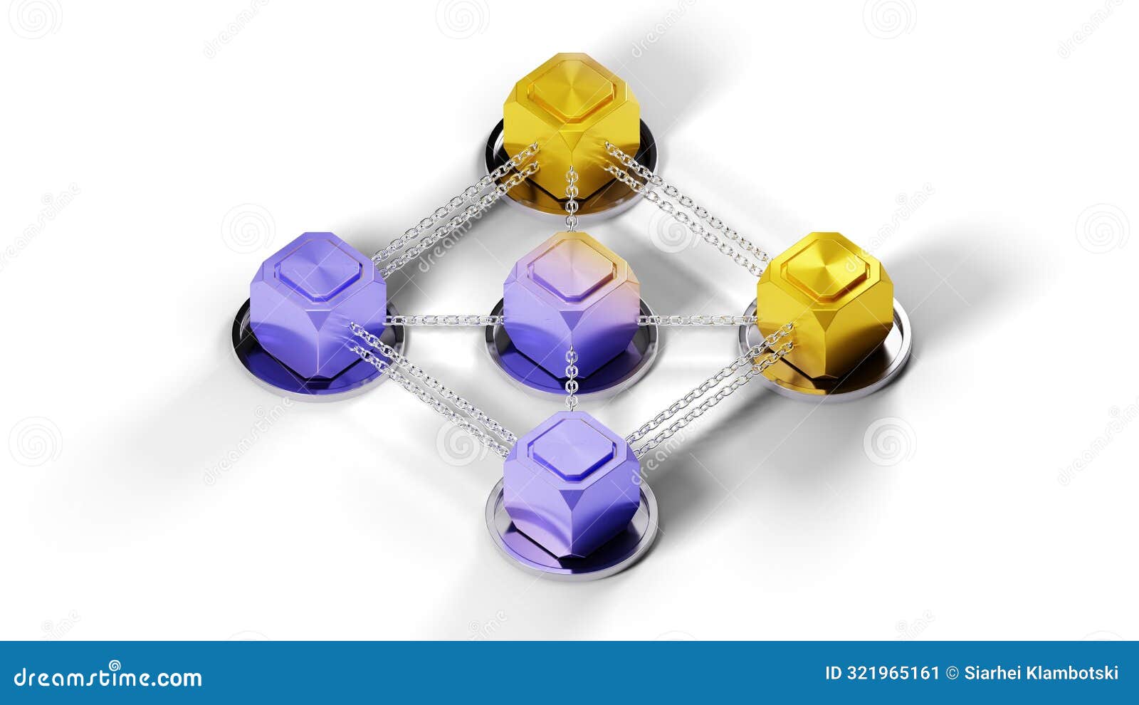 Illustration of Blockchain Network Communication Using Interconnected Nodes and Data ...