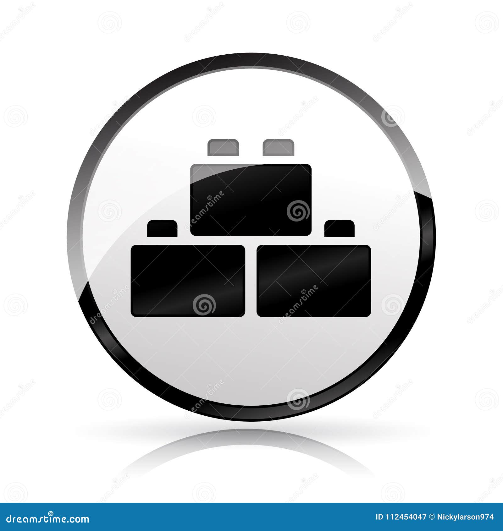 Blocks Icon on White Background Stock Vector - Illustration of ...