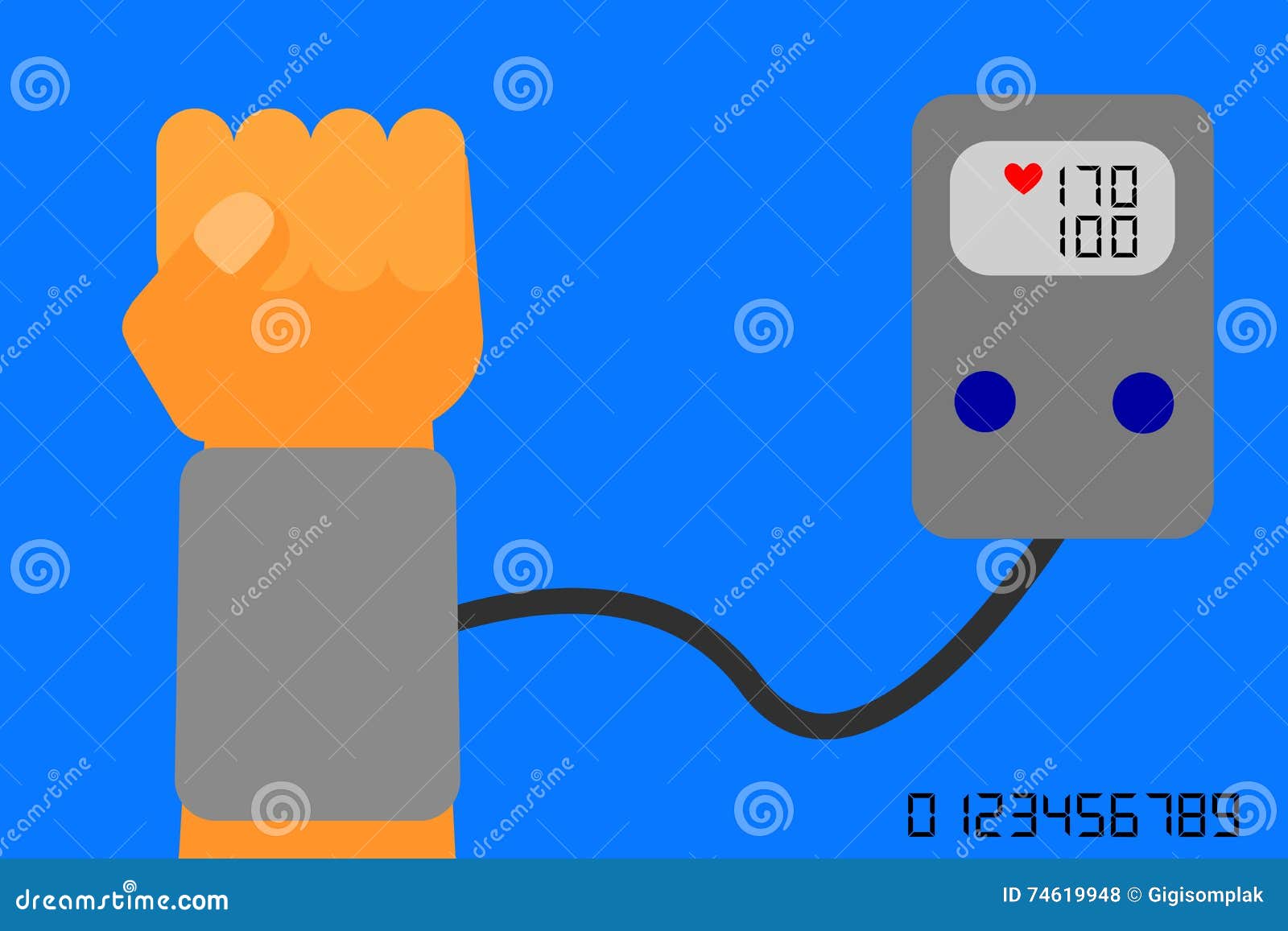 Illustration for Blood Pressure Control Stock Vector - Illustration of ...