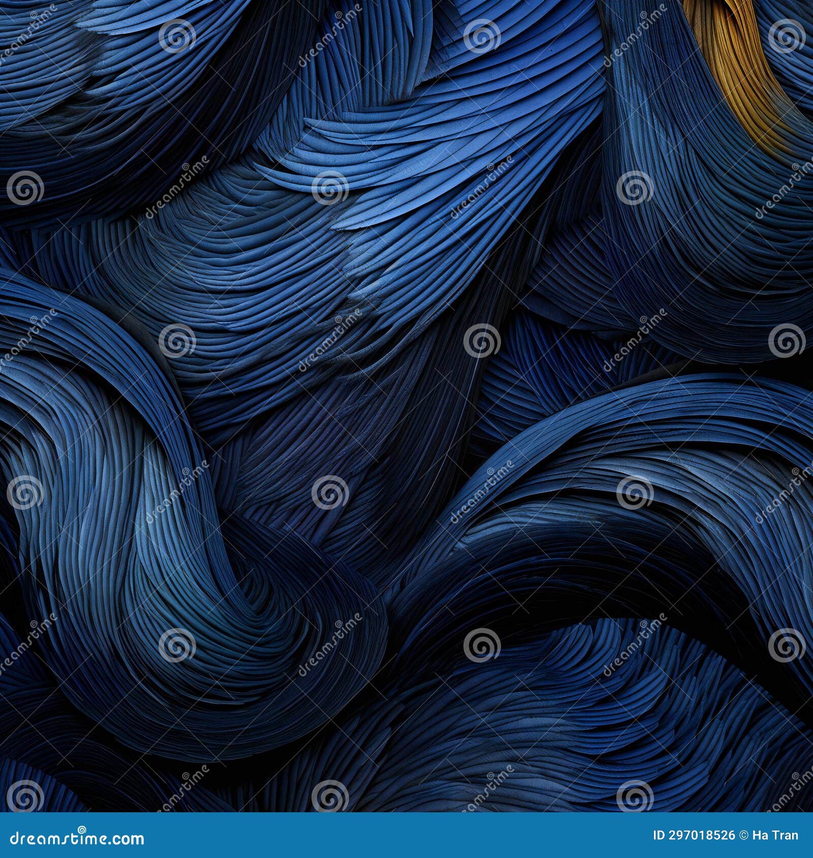 Blue Abstract Wavy Background Stock Illustration - Illustration of ...