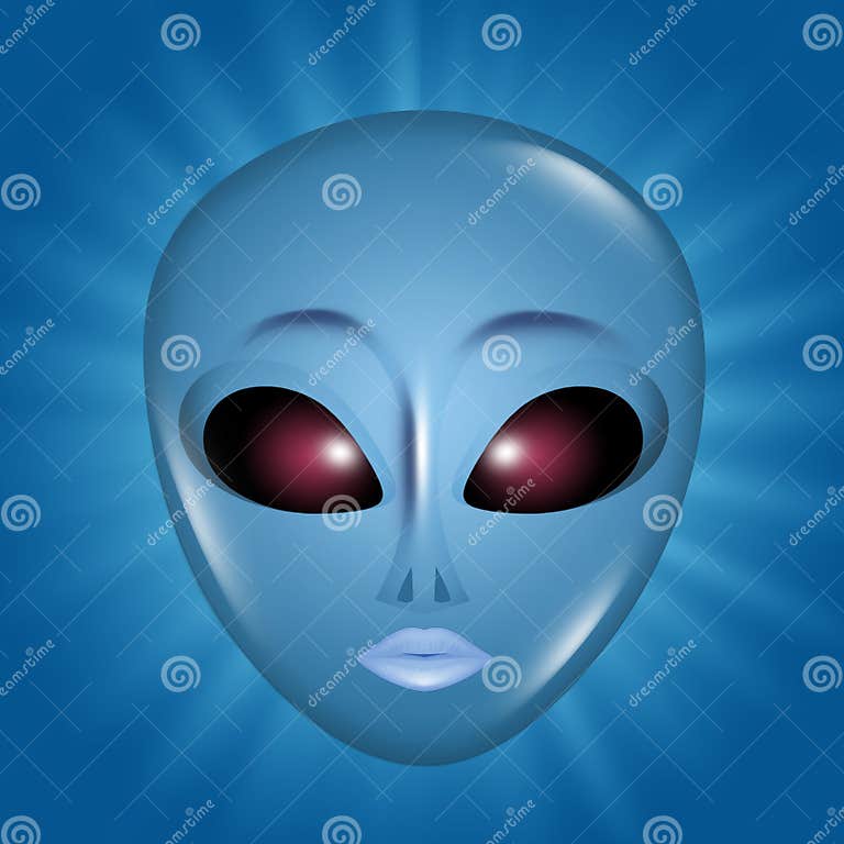 Illustration of Blue Alien Face Stock Illustration - Illustration of ...