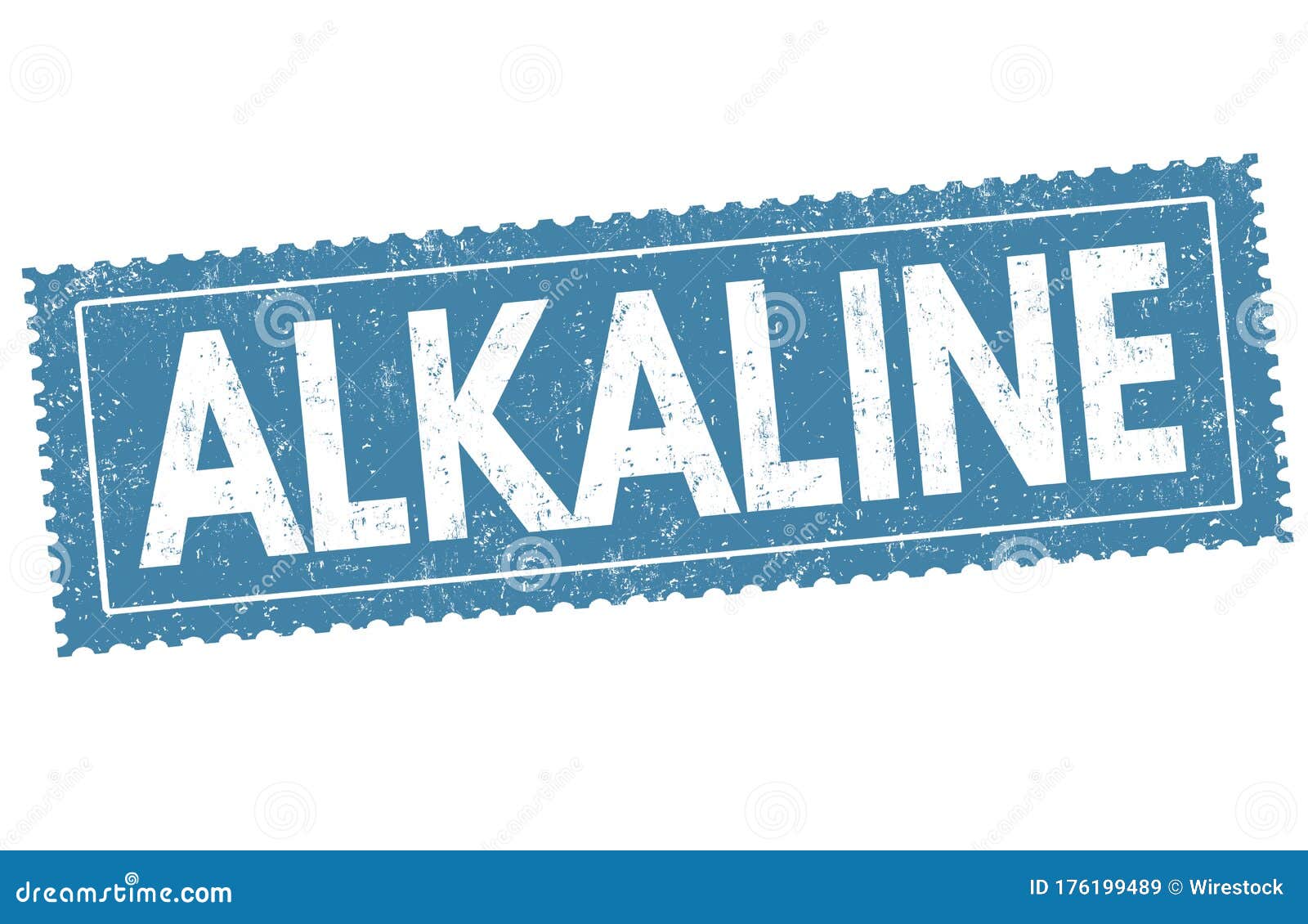 Illustration of a Blue Alkaline Sign Isolated on a White Background ...