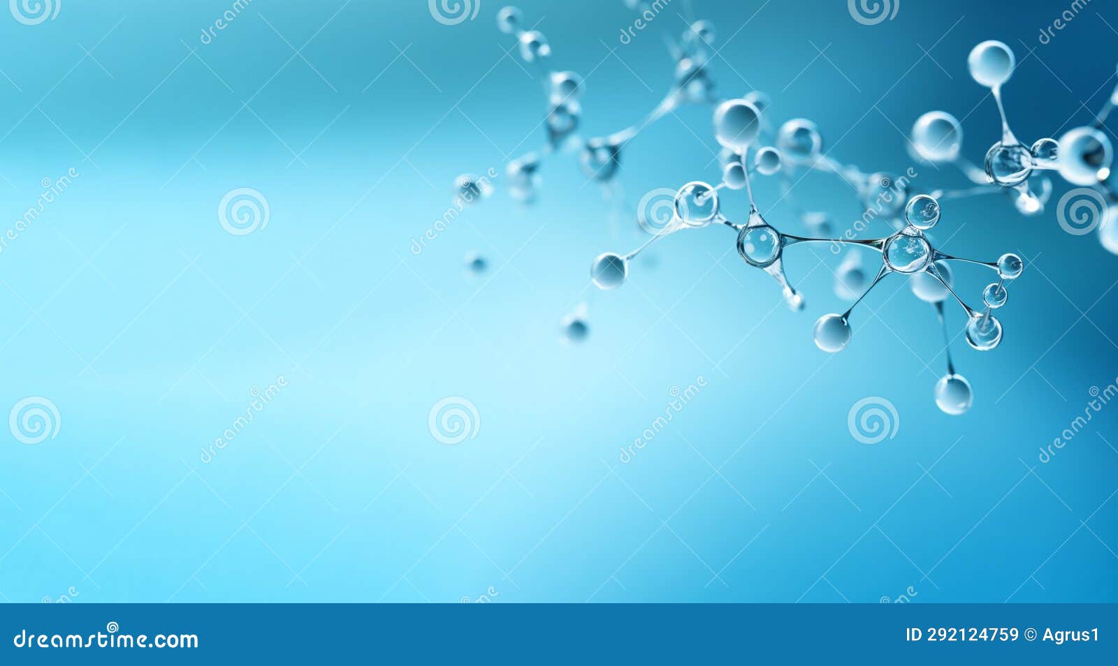 Illustration of Blue Background with Hydrogen Molecule. Generative AI ...