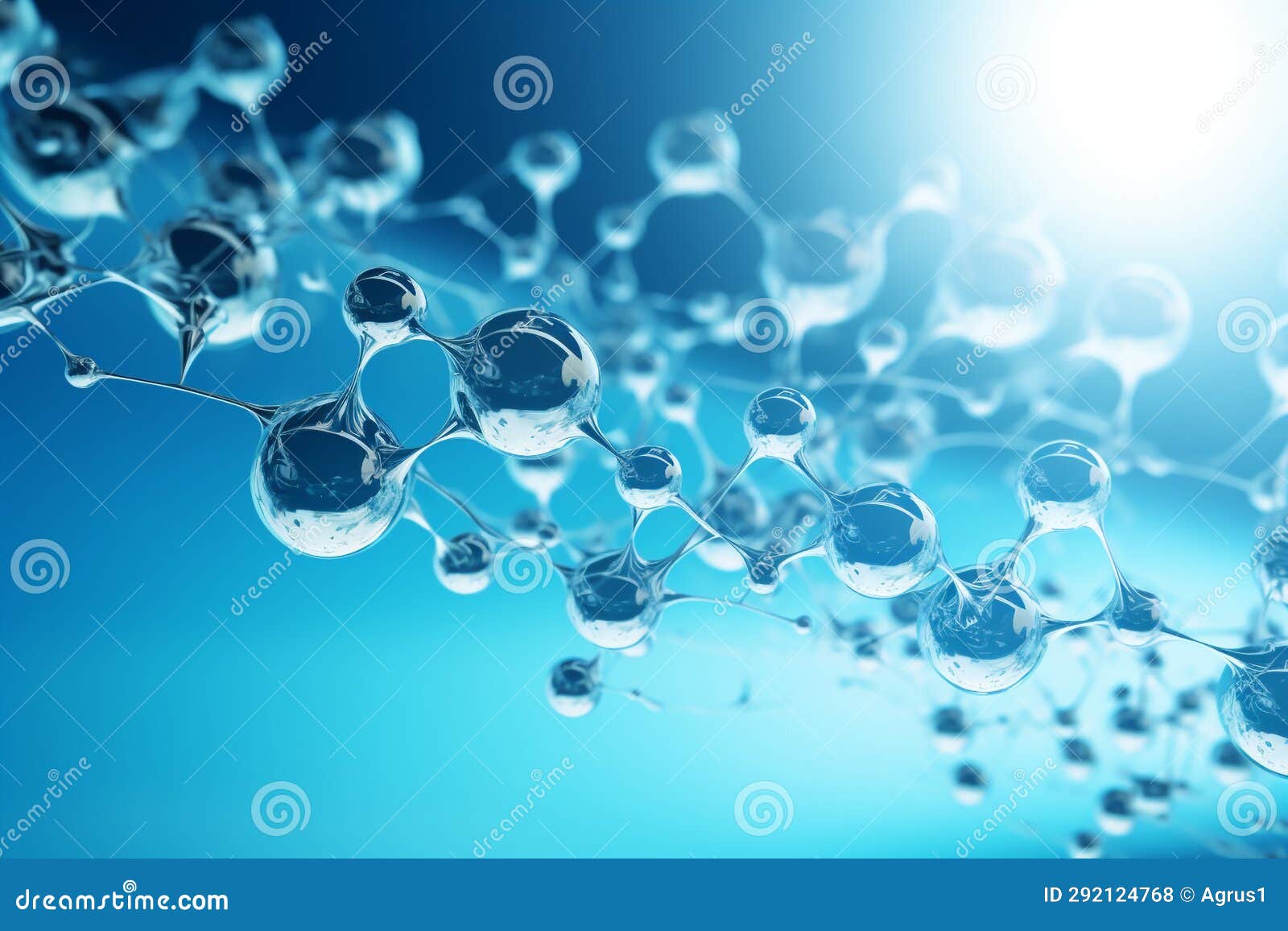 Illustration of Blue Background with Hydrogen Molecule. Generative AI ...