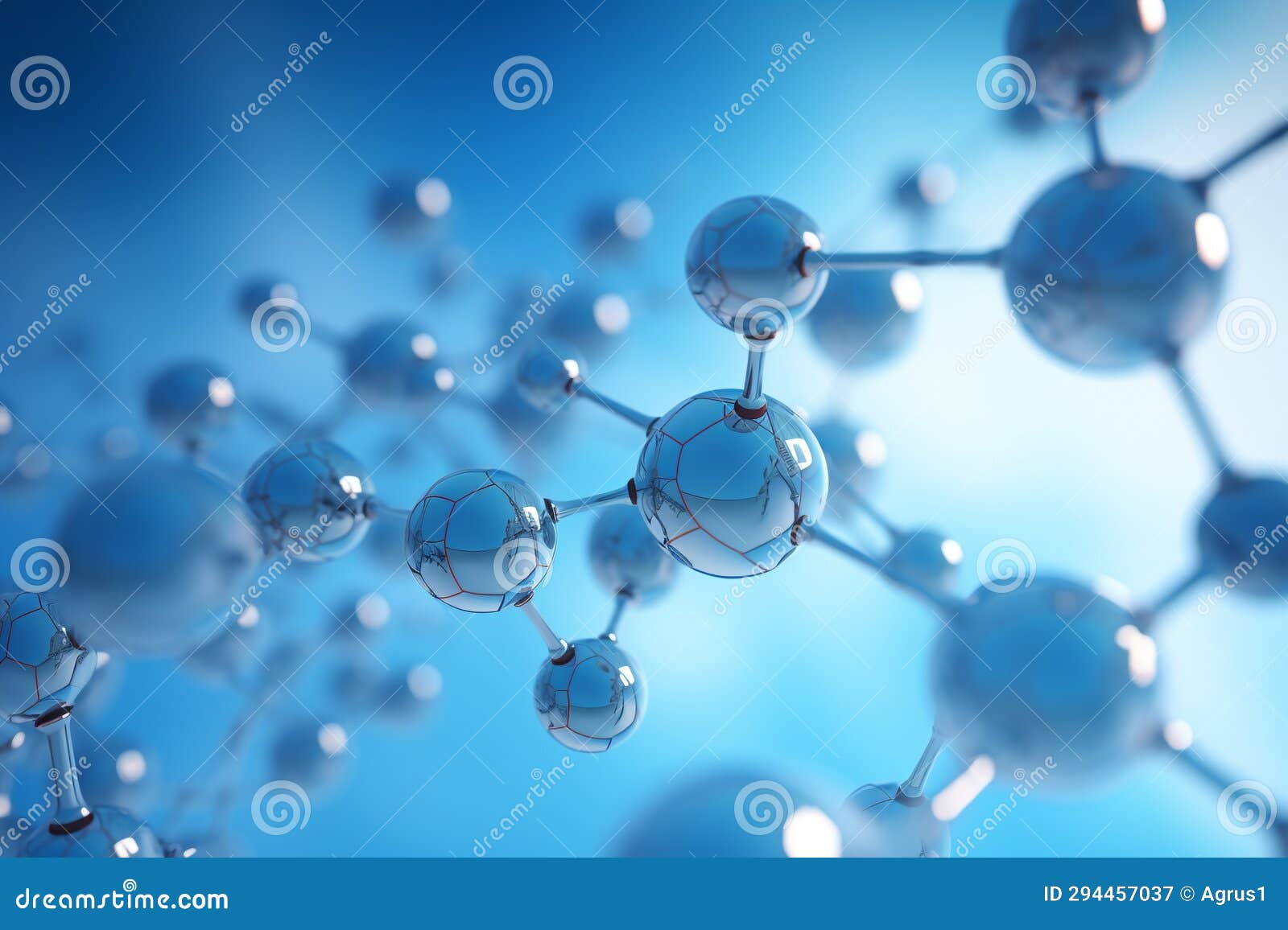 Illustration of Blue Background with Hydrogen Molecule. Generative AI ...