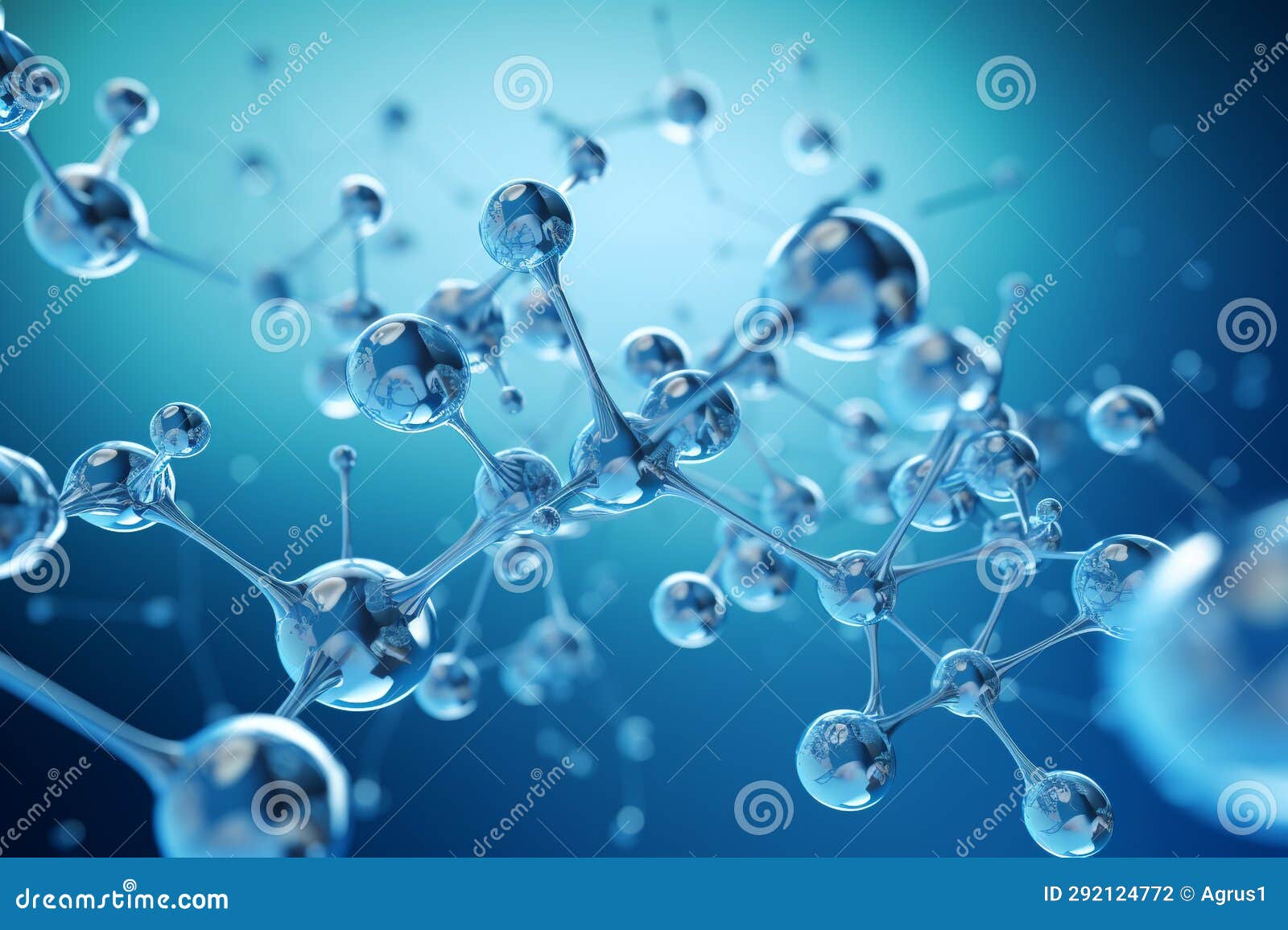 Illustration of Blue Background with Hydrogen Molecule. Generative AI ...