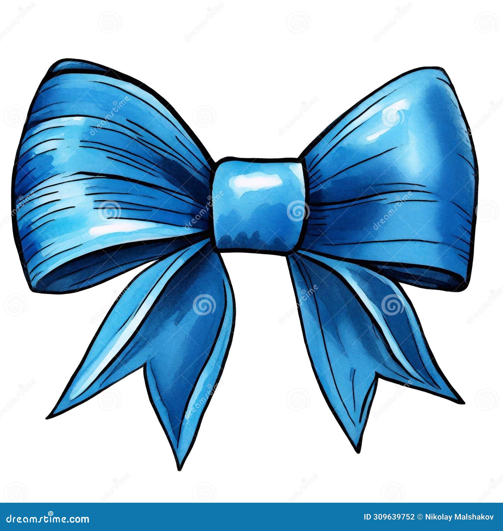 Illustration of a Blue Bow Pattern on a White Background. Stock ...