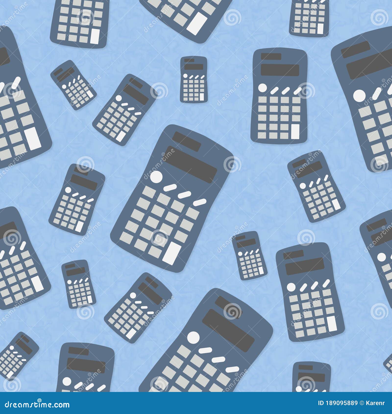 Illustration Blue Calculator Background that is Repeat and Seamless ...