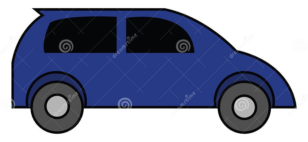 Illustration of a blue car stock vector. Illustration of vehicle ...