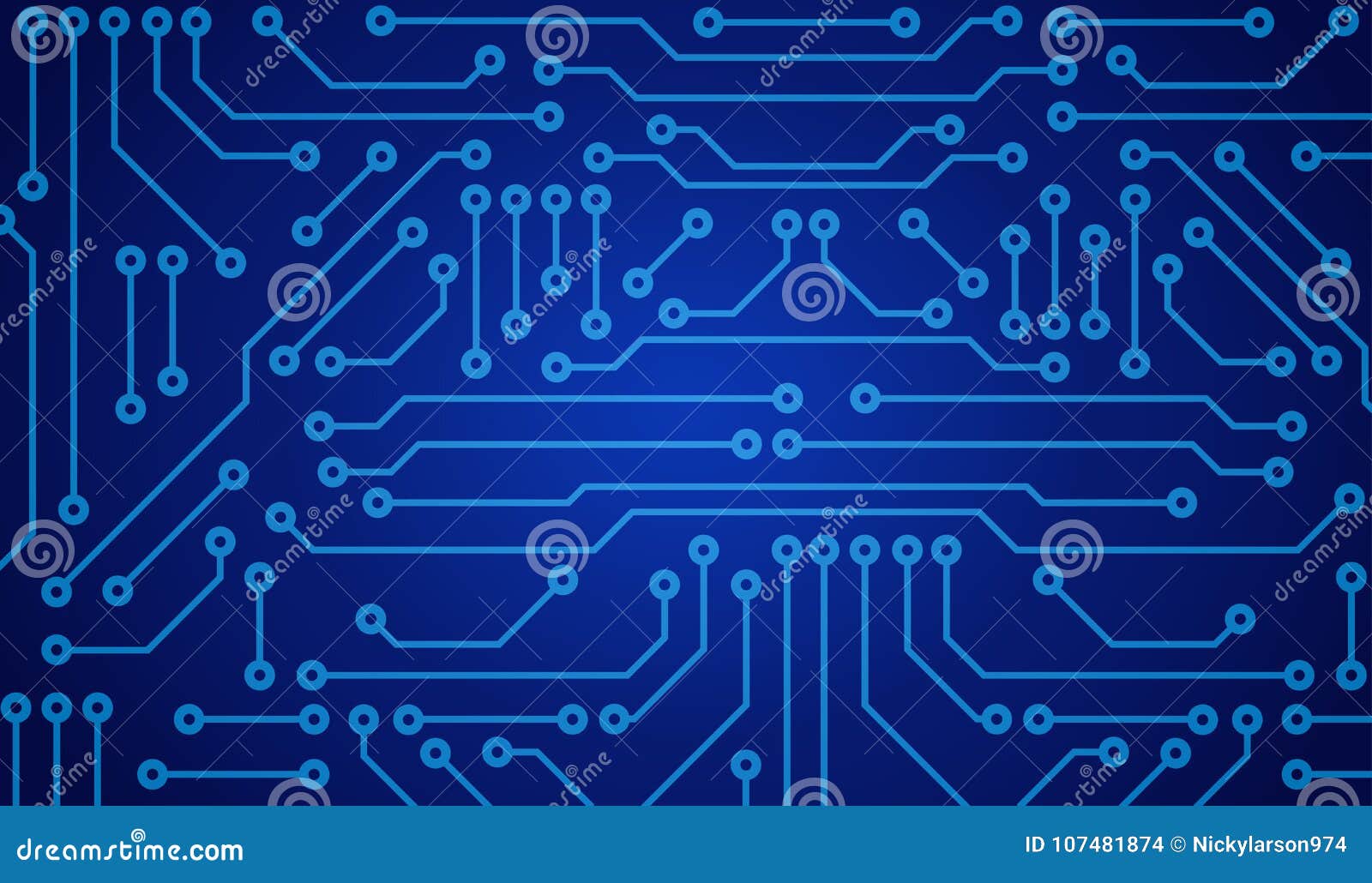 Blue Circuit Board Concept Background Stock Vector - Illustration of ...