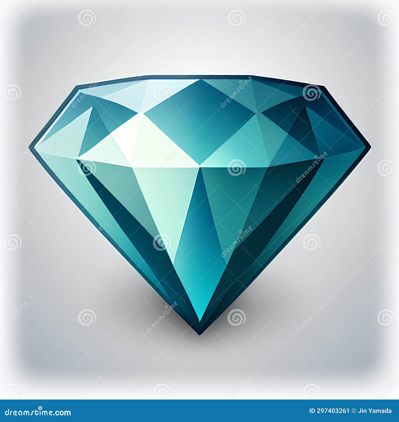 Illustration of a Blue Diamond on a White Background. Vector ...