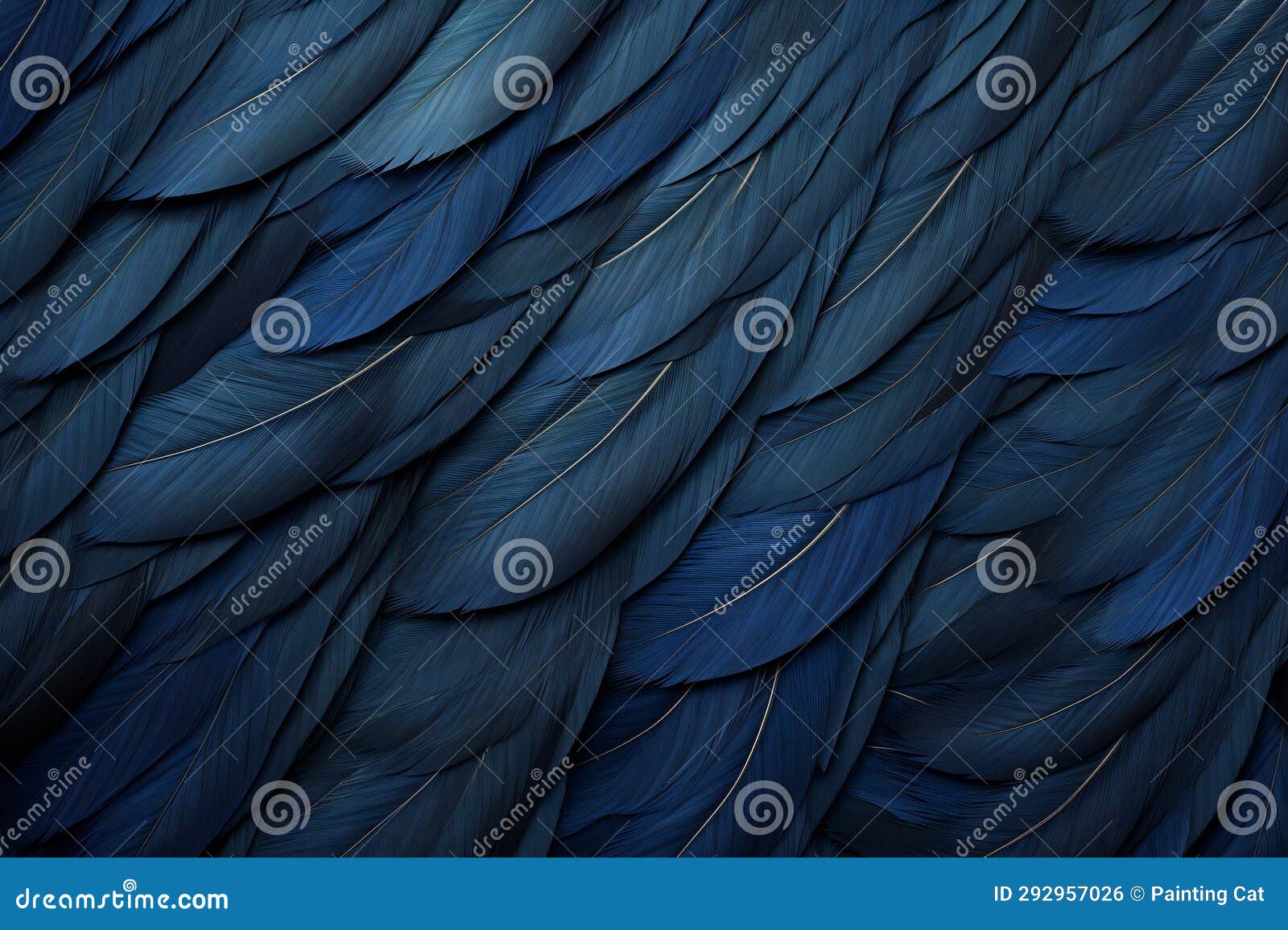 Blue Feathers Texture Background Stock Illustration - Illustration of ...