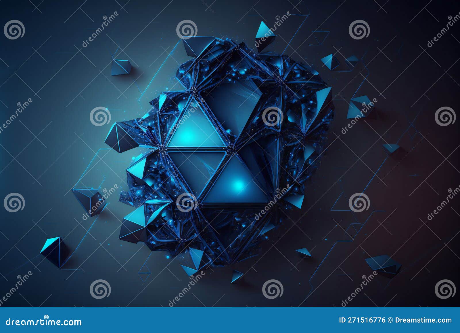 Blue Geometric Shape Technology, Abstract, Backgrounds Stock ...