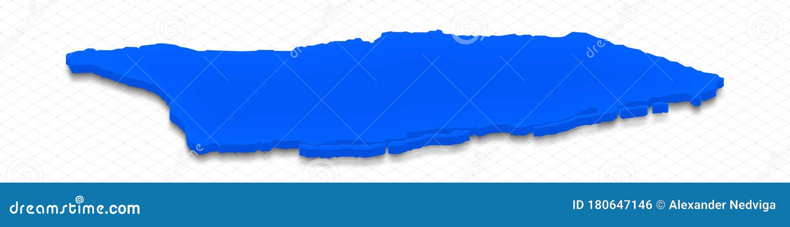 3d Isometric Map Of Aruba, Isolated With Shadow Cartoon Vector ...