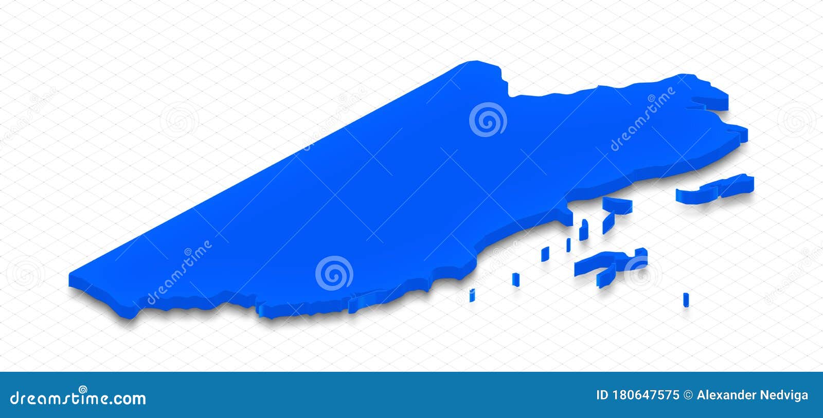 Map of Belize. 3D Isometric Perspective Illustration Stock Illustration ...