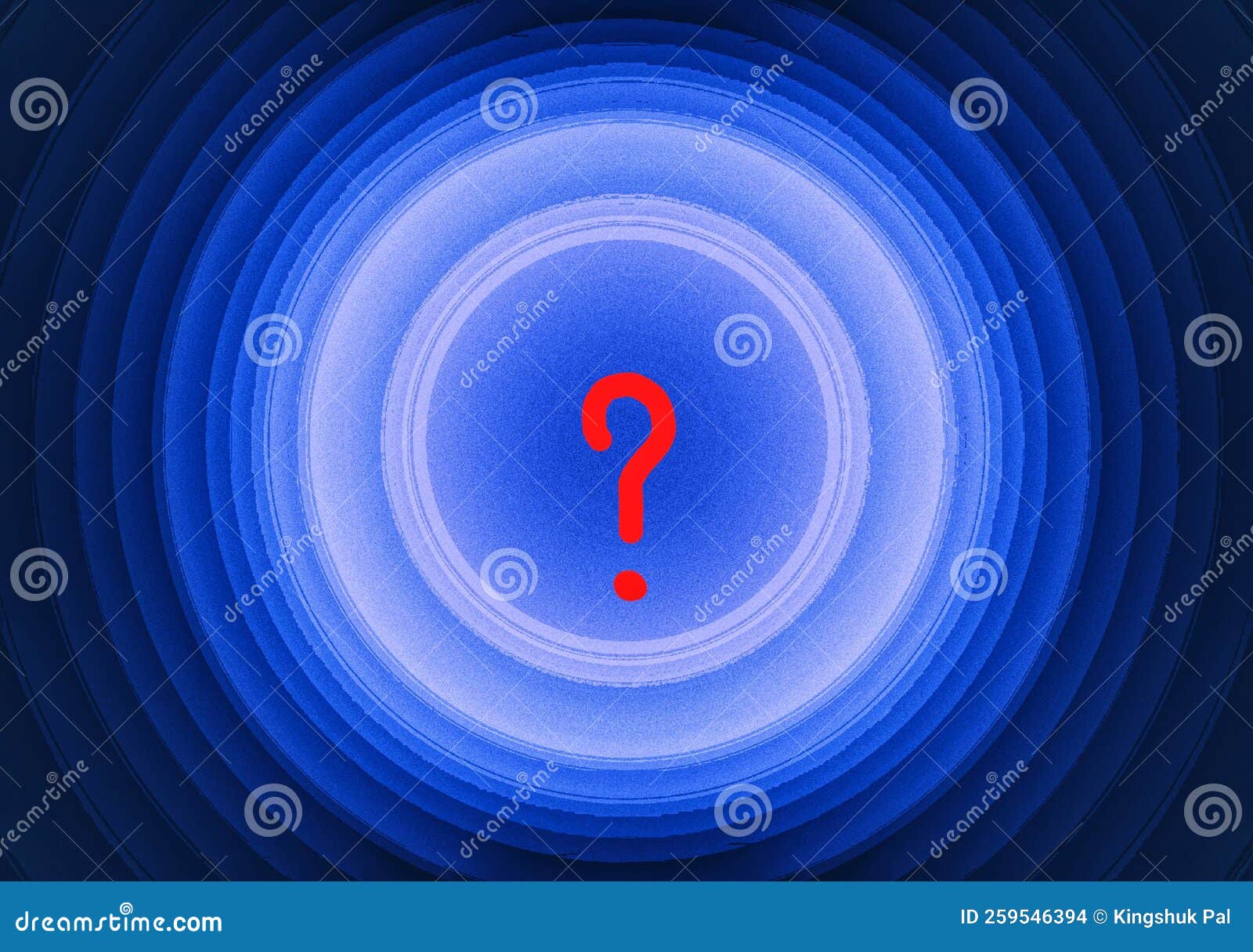 Illustration of Blue Light with Question Mark. Stock Illustration ...