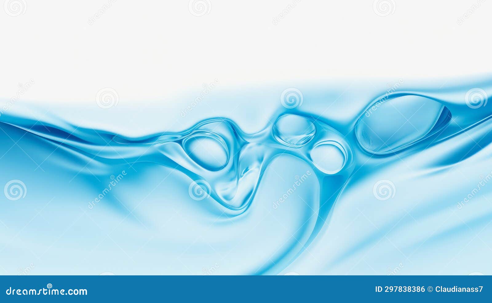 Illustration of Blue Liquid on White Background with Copy Space Stock ...