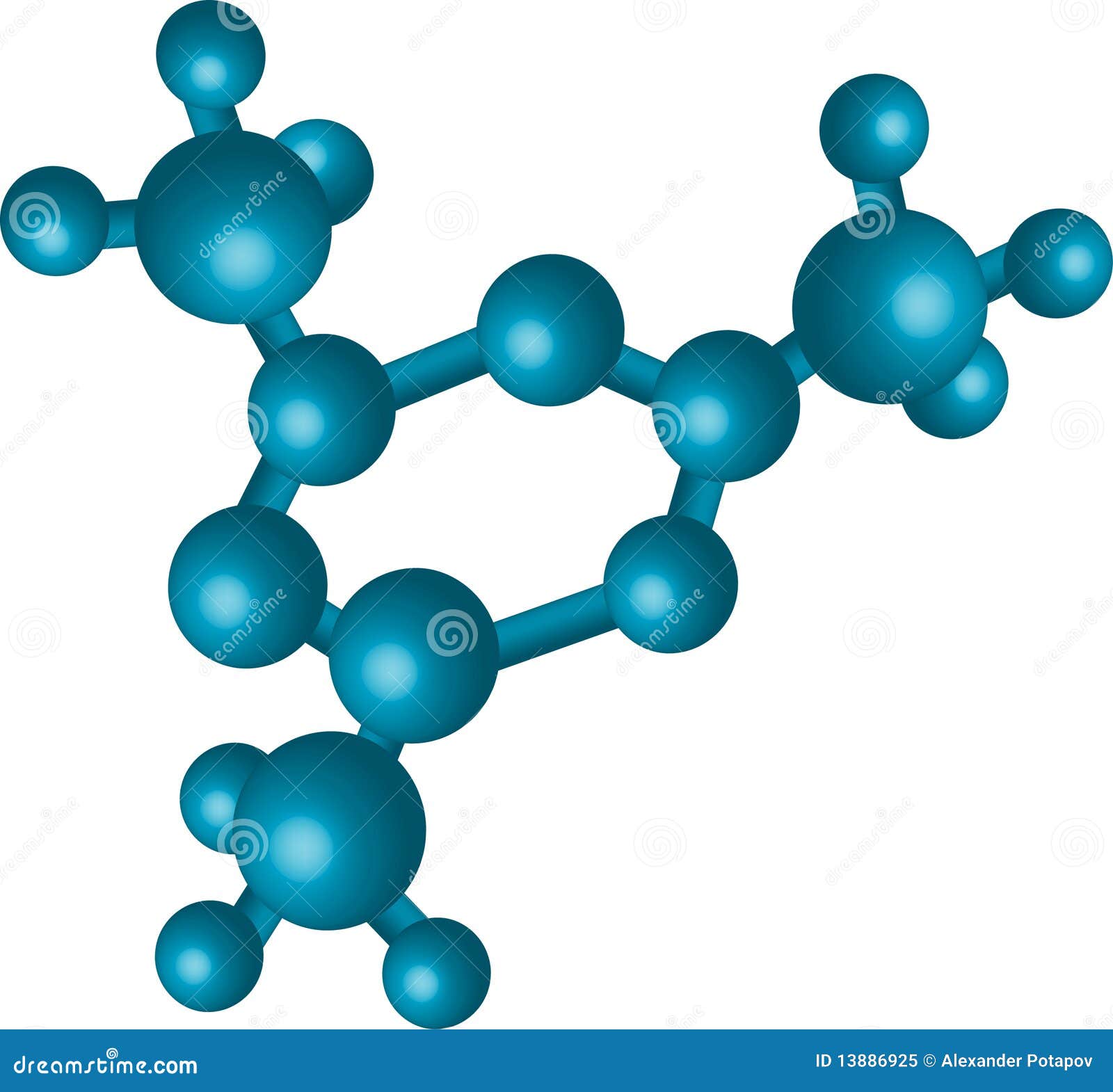 Illustration with Blue Molecule Stock Vector - Illustration of blue ...
