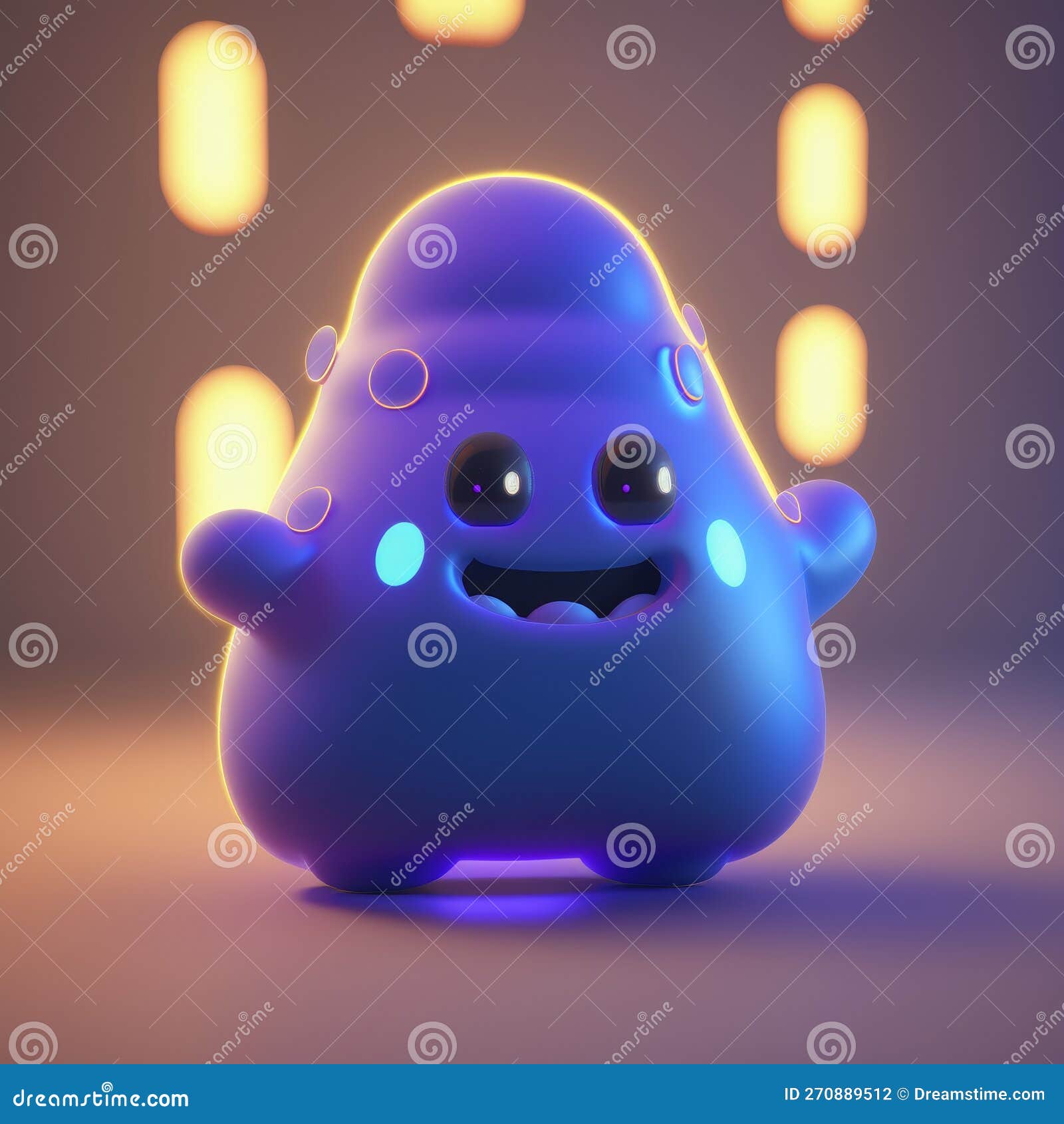 Illustration of Blue Monster, Generative AI Stock Illustration ...