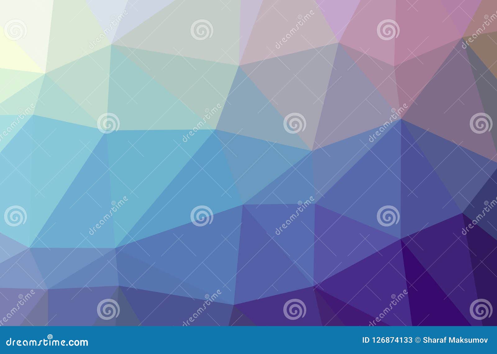 Illustration of Blue Polygonal Beautiful Multicolor Background. Stock ...
