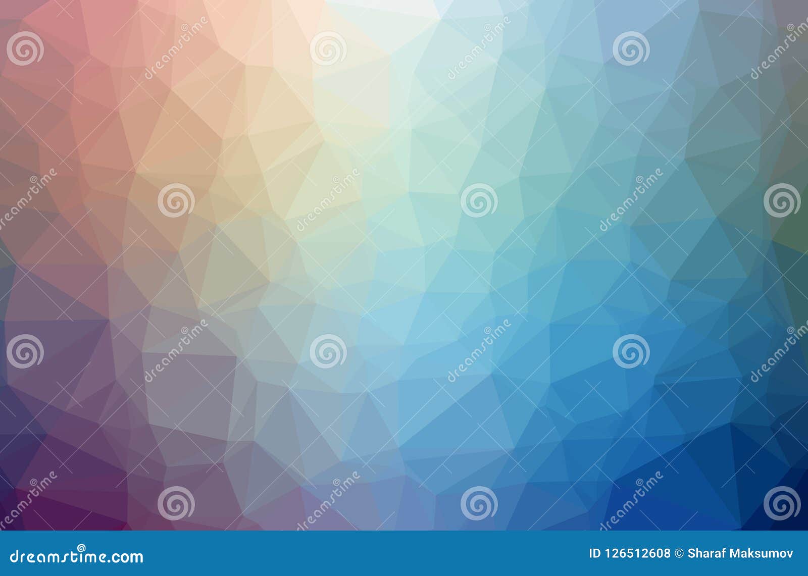 Illustration of Blue Polygonal Elegant Multicolor Background. Stock ...