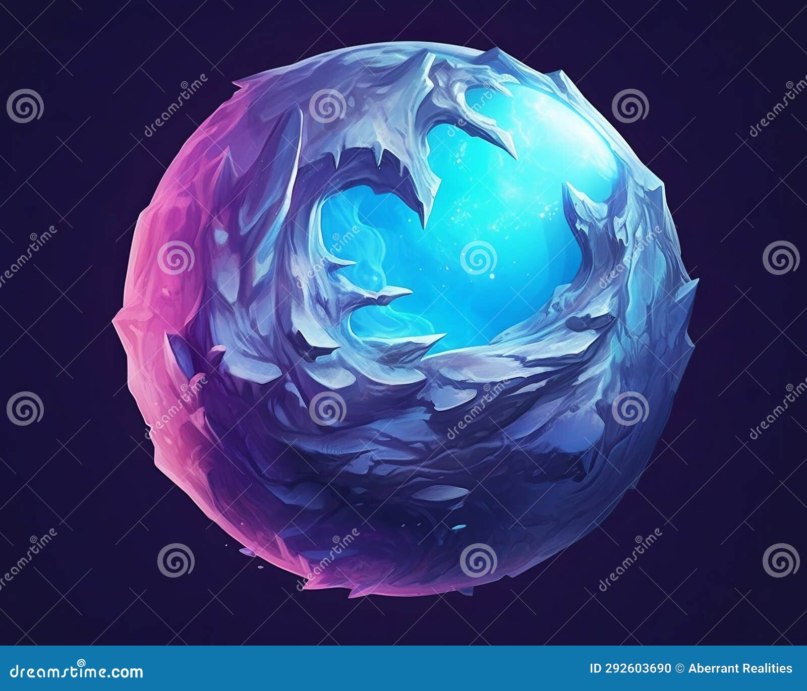 An Illustration of a Blue and Purple Sphere Stock Illustration ...