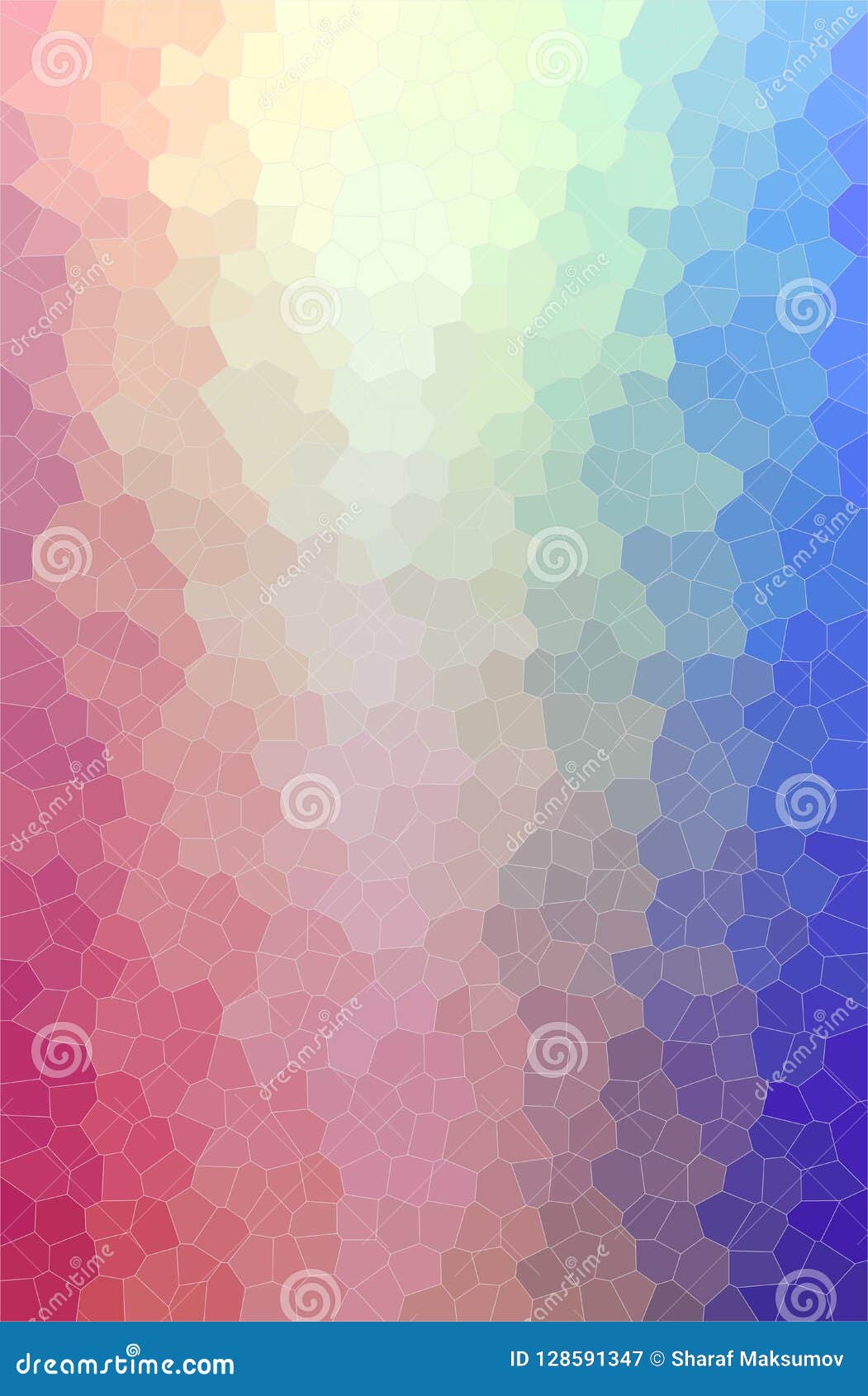 Illustration of Blue and Red Small Hexagon Vertical Background. Stock ...