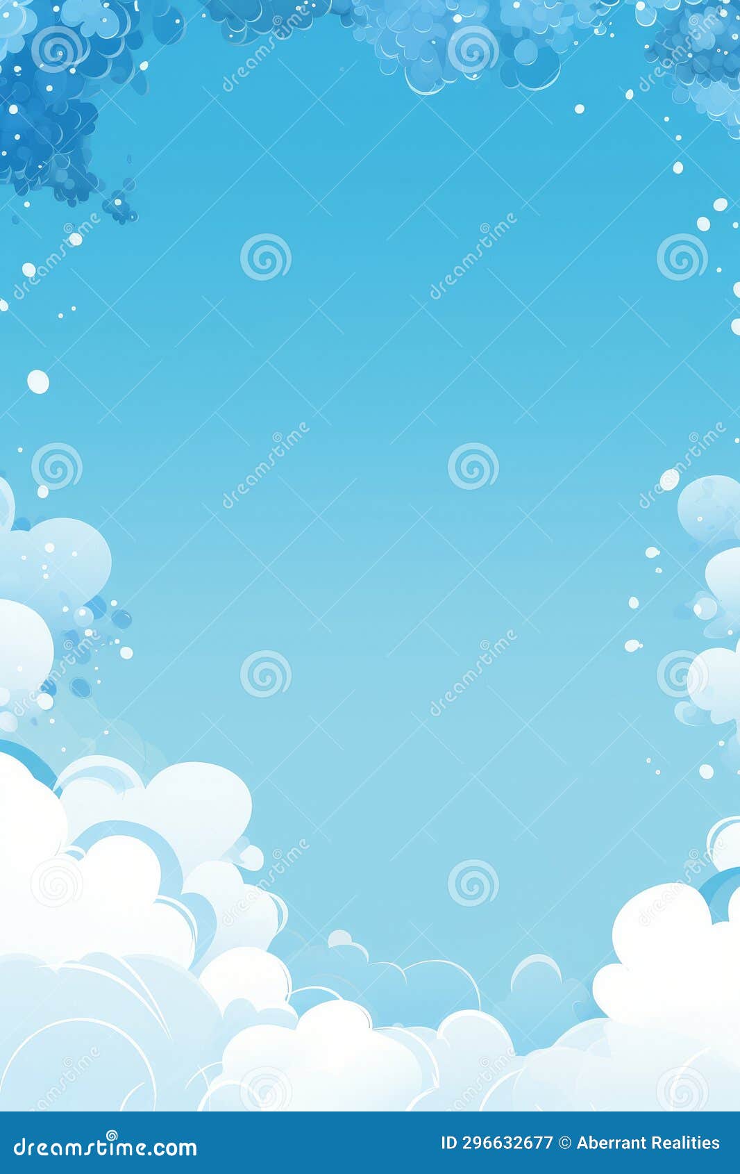 An Illustration of a Blue Sky with Clouds Stock Illustration ...