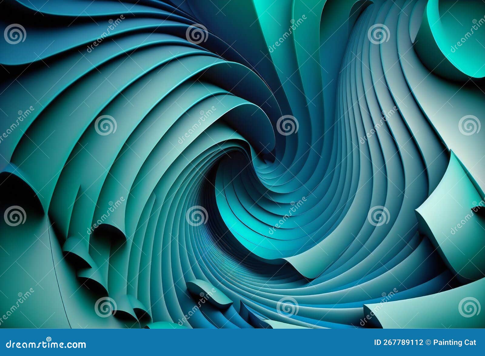 Blue and Turquoise Abstract Background, Creative Digital Illustration ...