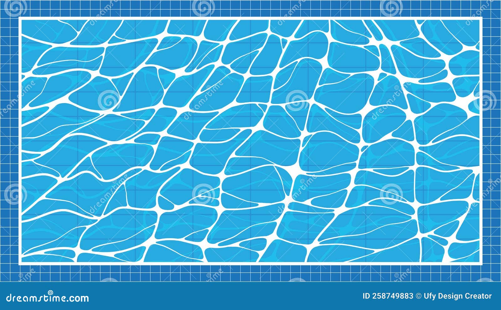 Illustration of a Blue Water Pool Wave Background Stock Vector ...