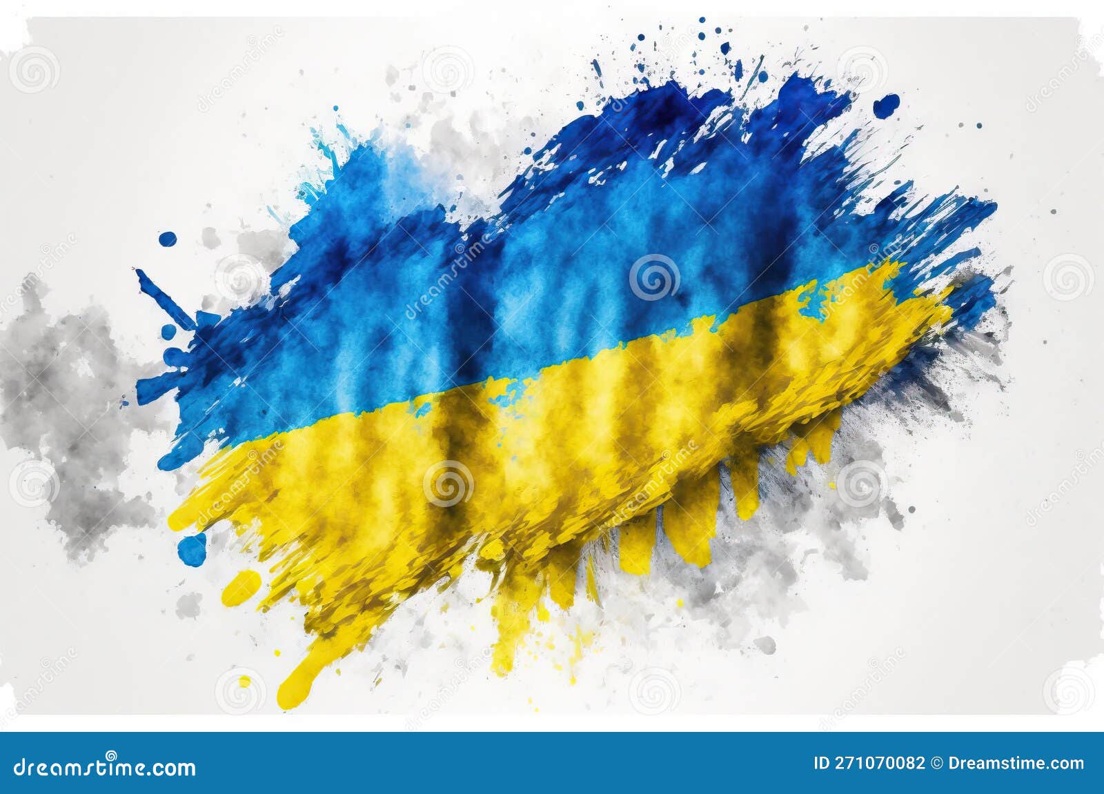 Illustration of Blue and Yellow Ukrainian Flag Stock Illustration ...