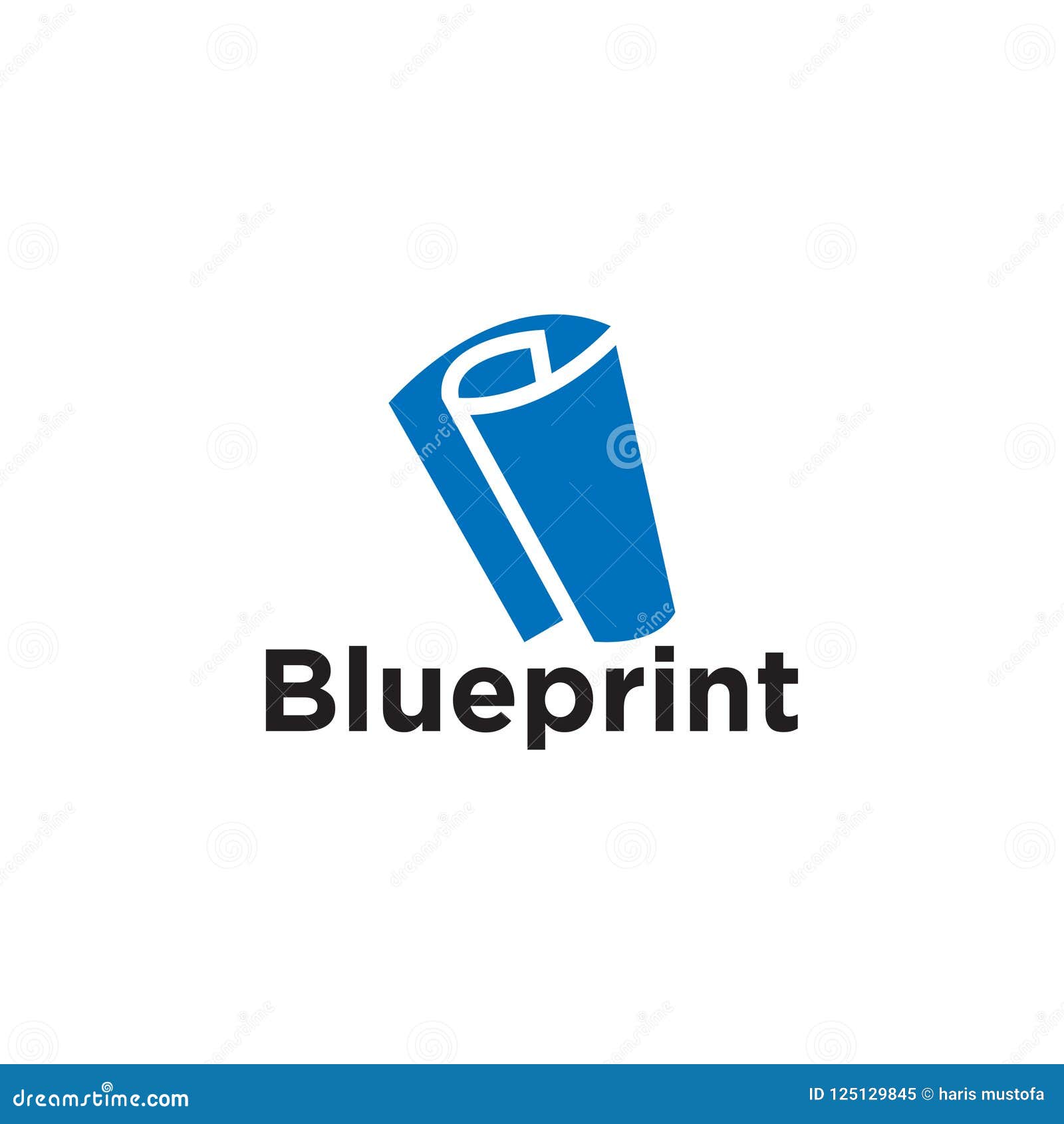 Blueprint Paper Logo Icon Element Template Vector Stock Vector ...