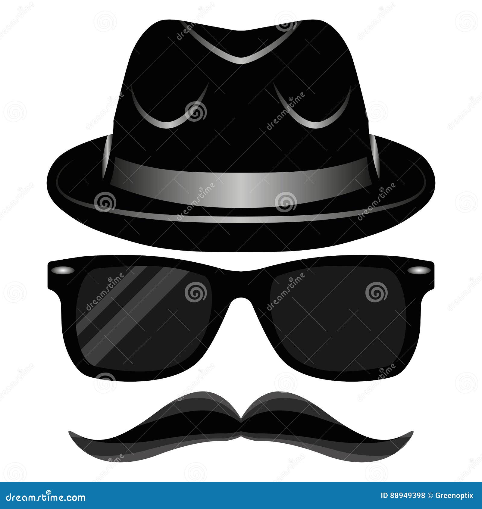 Illustration Blues Brother Cool Guy Stock Vector - Illustration of ...
