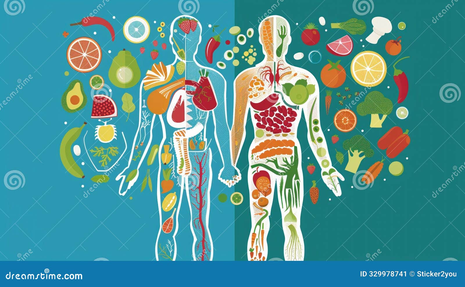 Illustration of the Bodys Energy Systems and How Different Foods Fuel ...