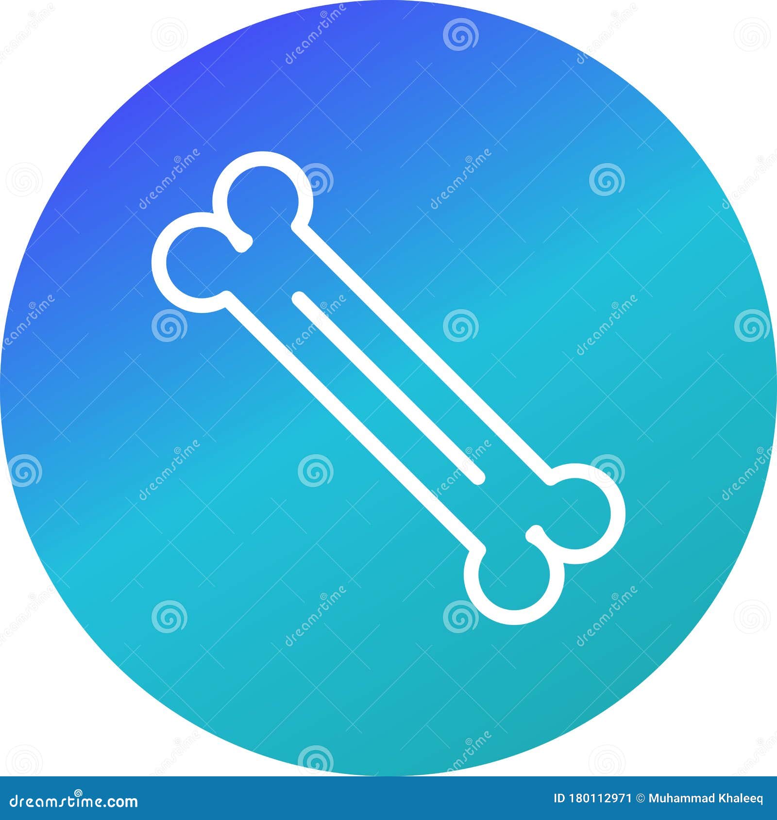 Illustration Bone Icon for Personal and Commercial Use. Stock ...