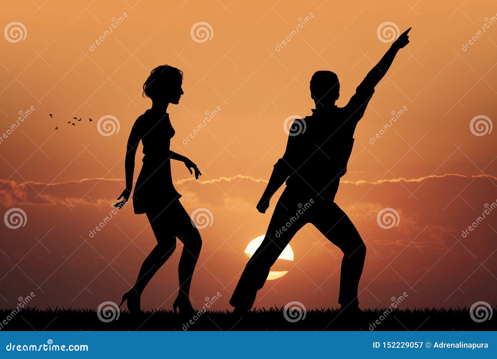 Boogie Woogie Dancing 2D Vector Web Banner, Poster | CartoonDealer.com ...