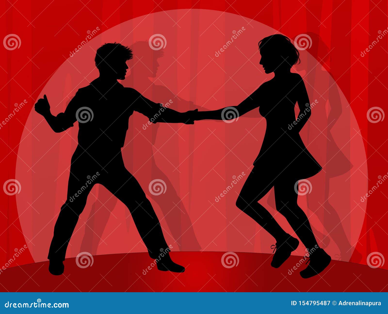 Boogie Woogie Dancing 2D Vector Web Banner, Poster | CartoonDealer.com ...