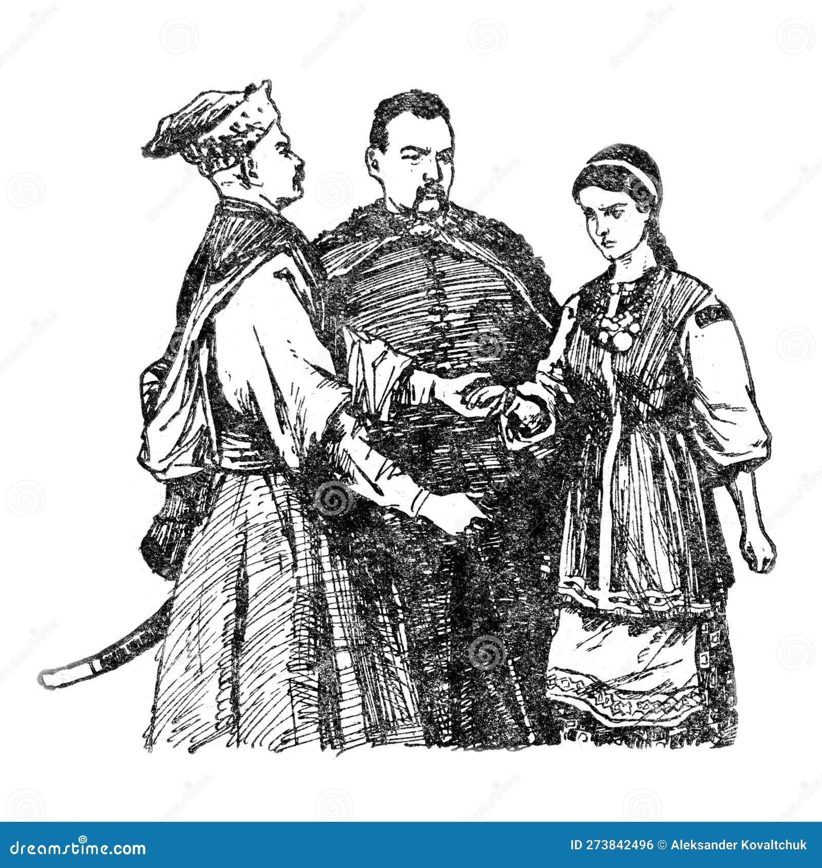 Ukrainian Cossacks Picnic Vector Illustration | CartoonDealer.com ...