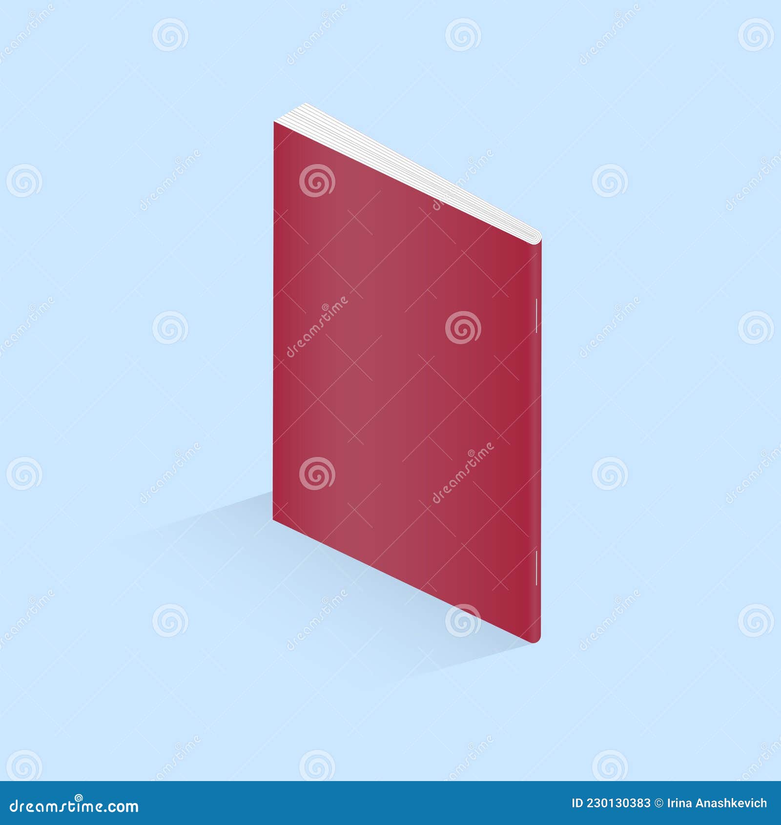 Illustration of a Book or Notepad. Paper Notebook - Saddle Stitch ...