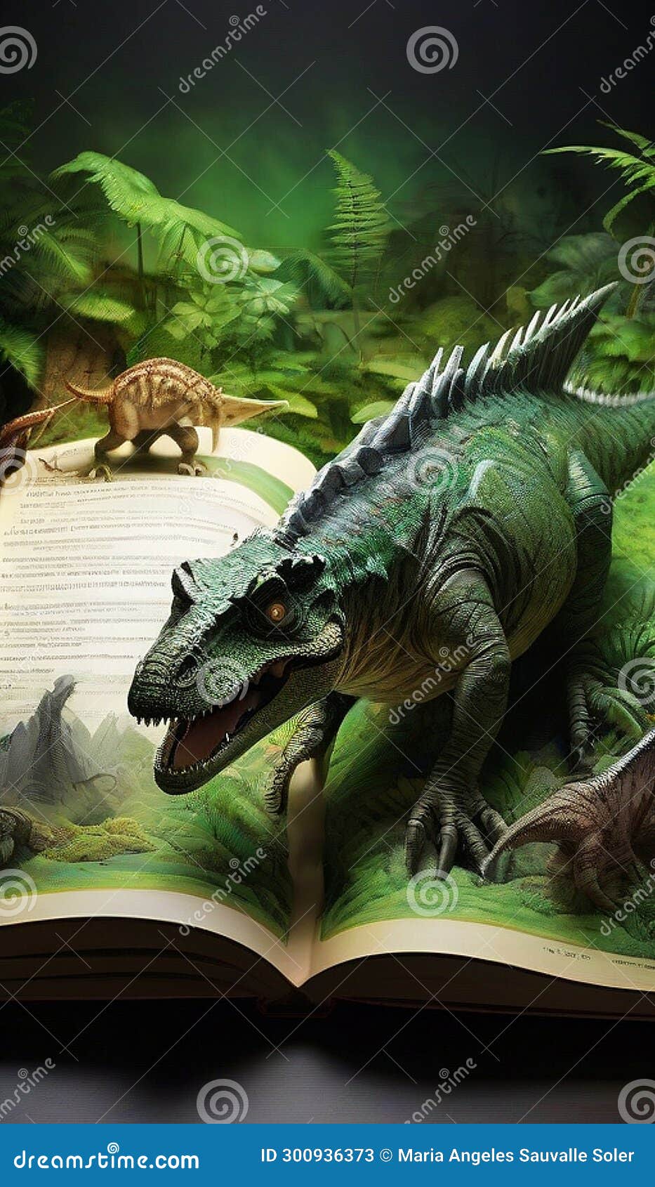 Book Explaining Types of Dinosaurs Stock Illustration - Illustration of ...