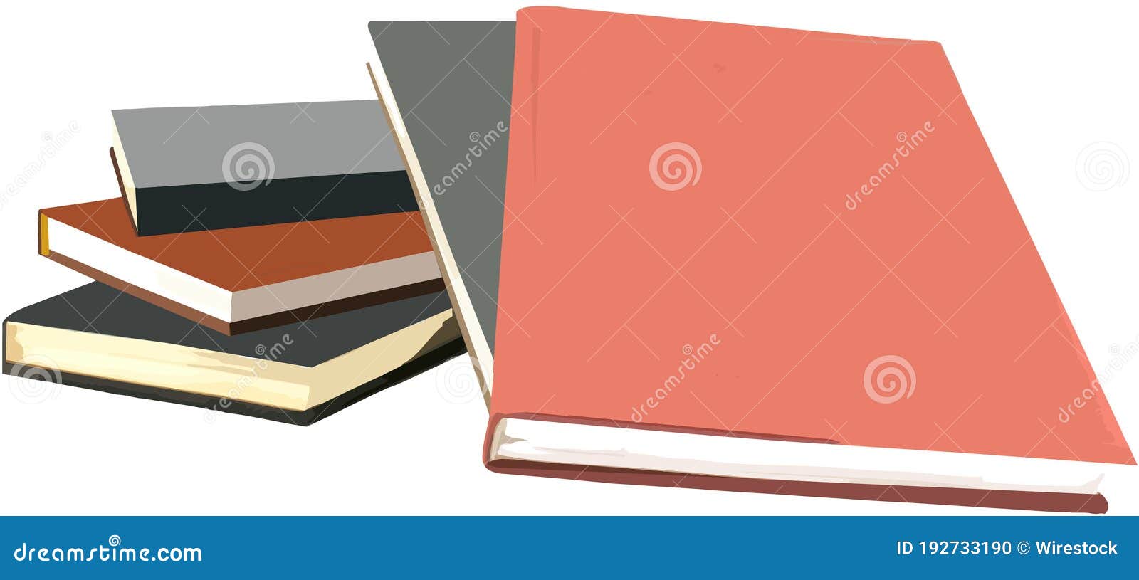 Illustration of Books Isolated on a White Background Stock Illustration ...