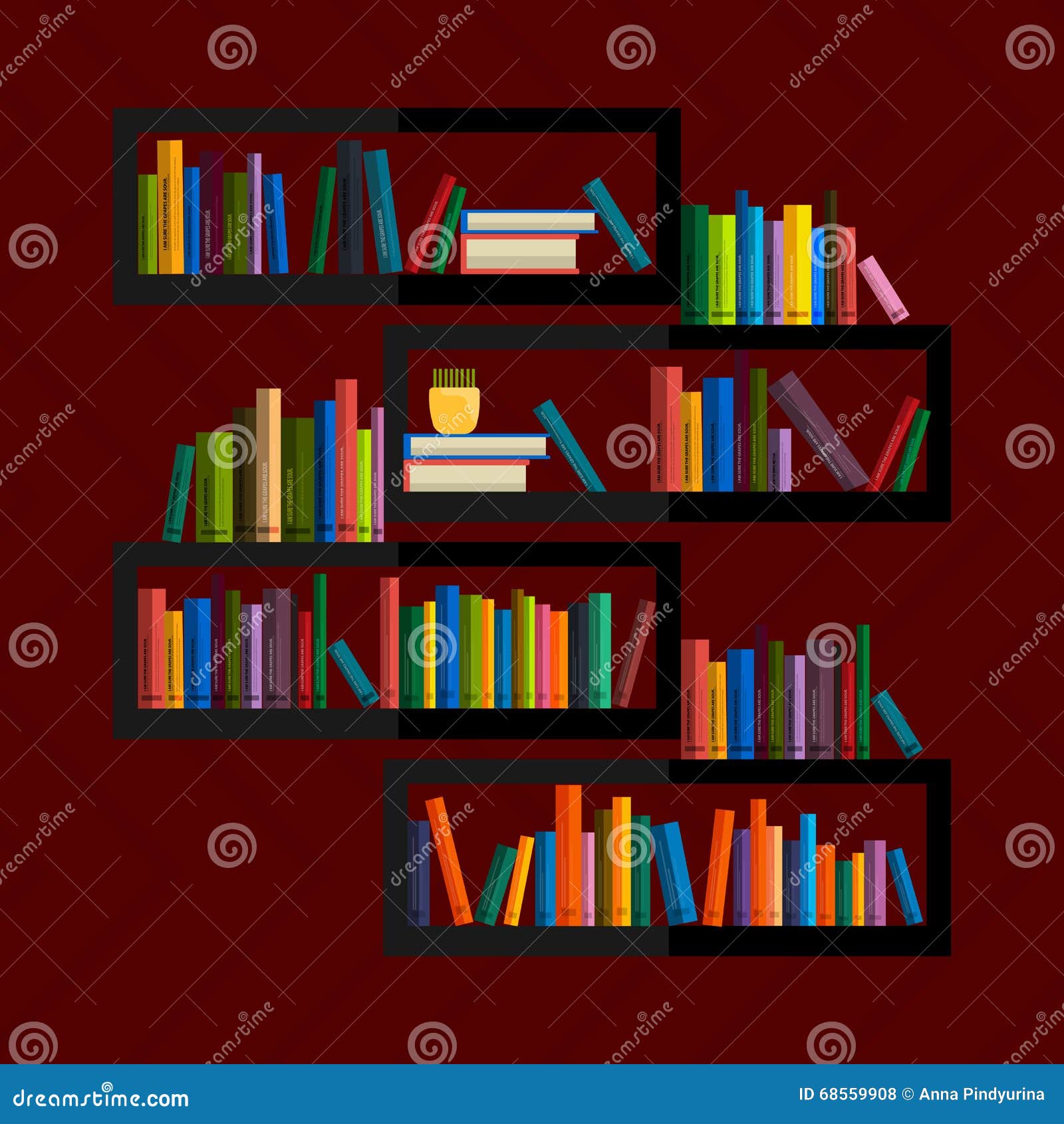 Ach.Illustration About Bookshelf. Vector. Graph. | CartoonDealer.com ...