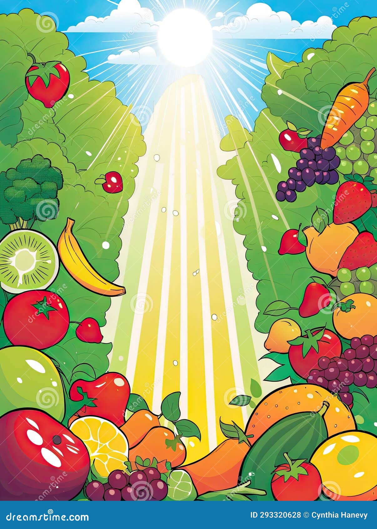 Bountiful Harvest Illustration Stock Illustration - Illustration of ...
